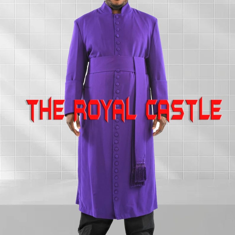 Bishop Clergy Set: Purple Tropical Clergy Vestment Christmas Gift Robe ...