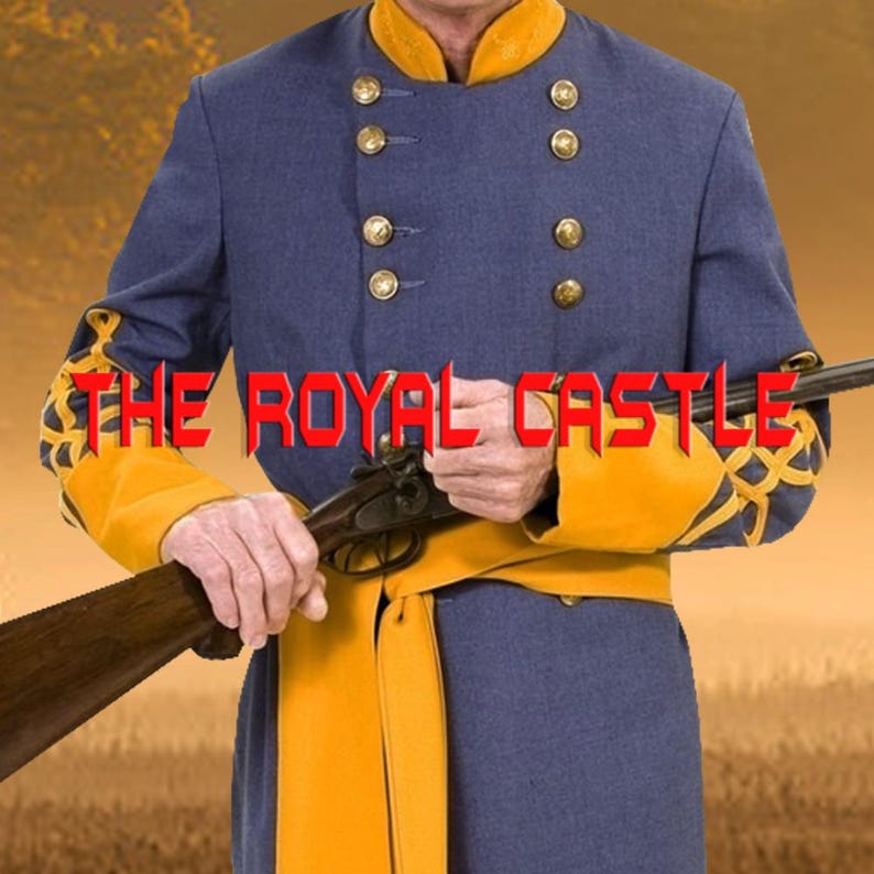 Confederate Soldier Uniform: Civil War Reenactment Officer Blue Wool ...