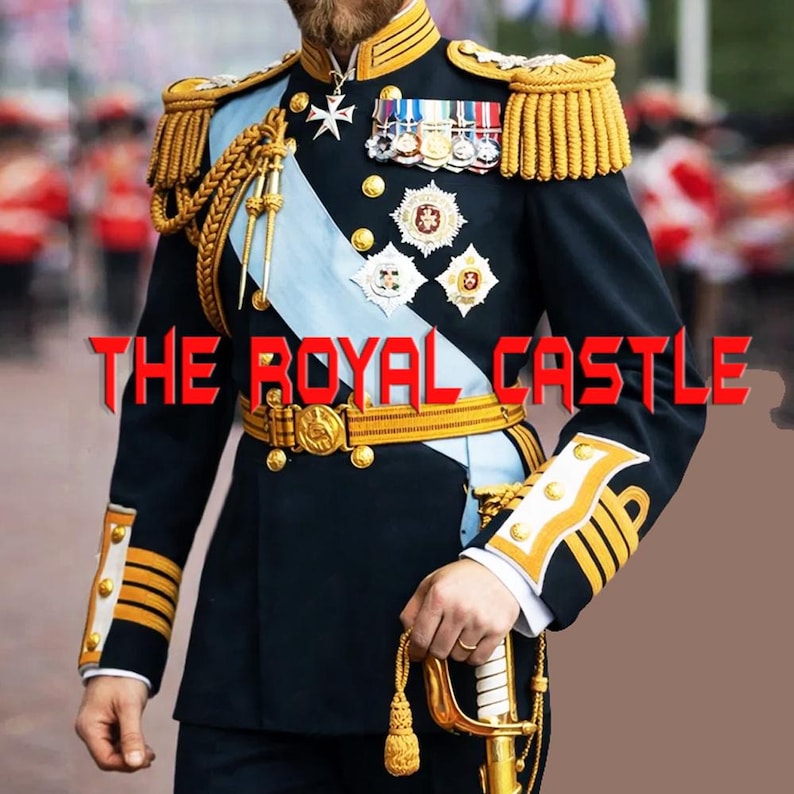 Royal Naval Officer Ceremonial Uniform, Military Parade Dress Coat ...