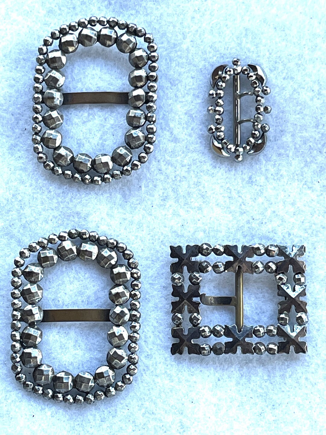 FOUR Cut Steel Victorian Buckles - Etsy