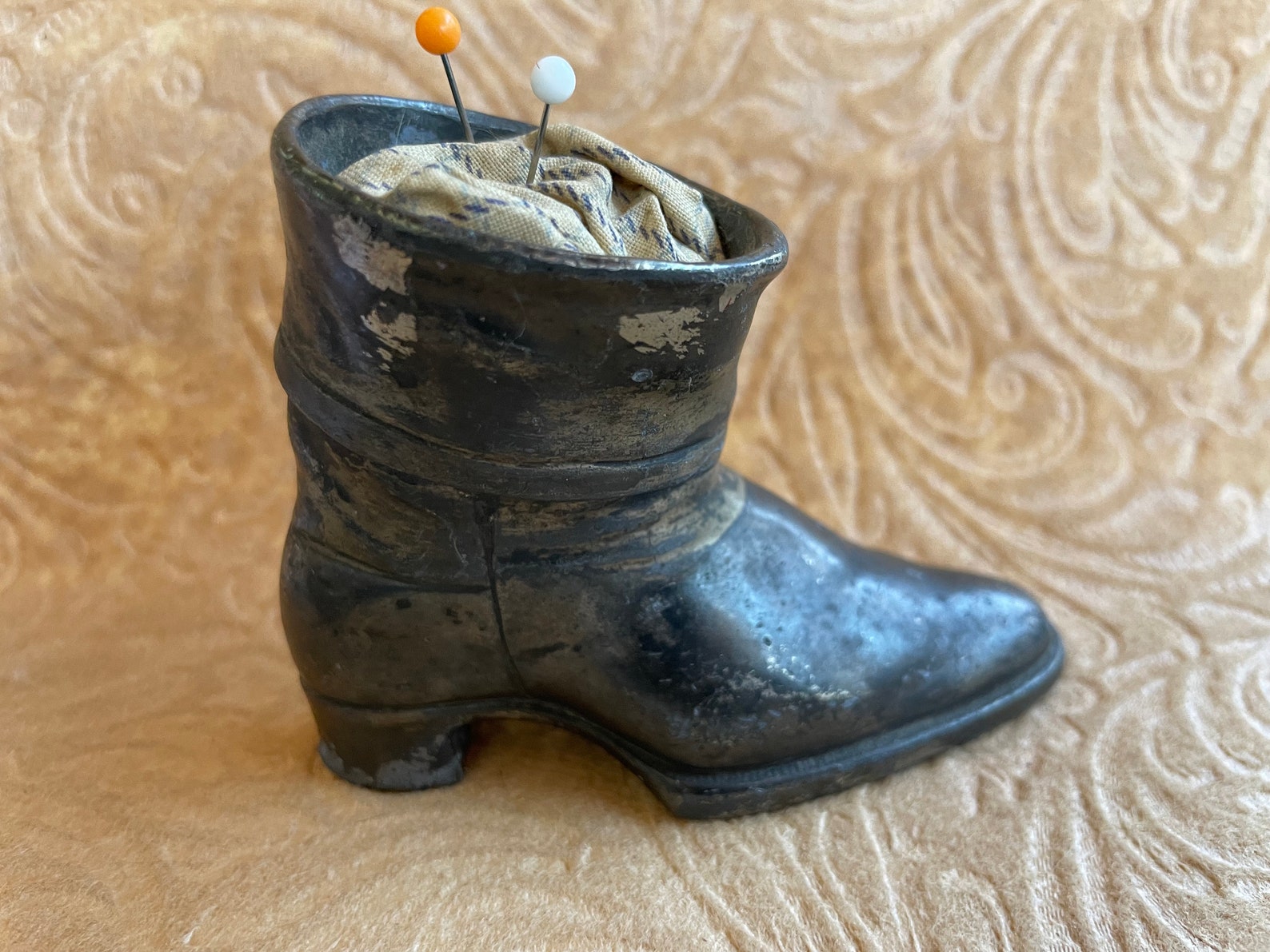 Late Victorian Jennings Bros Boot Pin Cushion ORIGINAL | Etsy