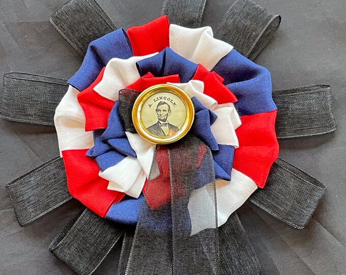 Civil War Abraham Lincoln Mourning Badge Cockade - Etsy