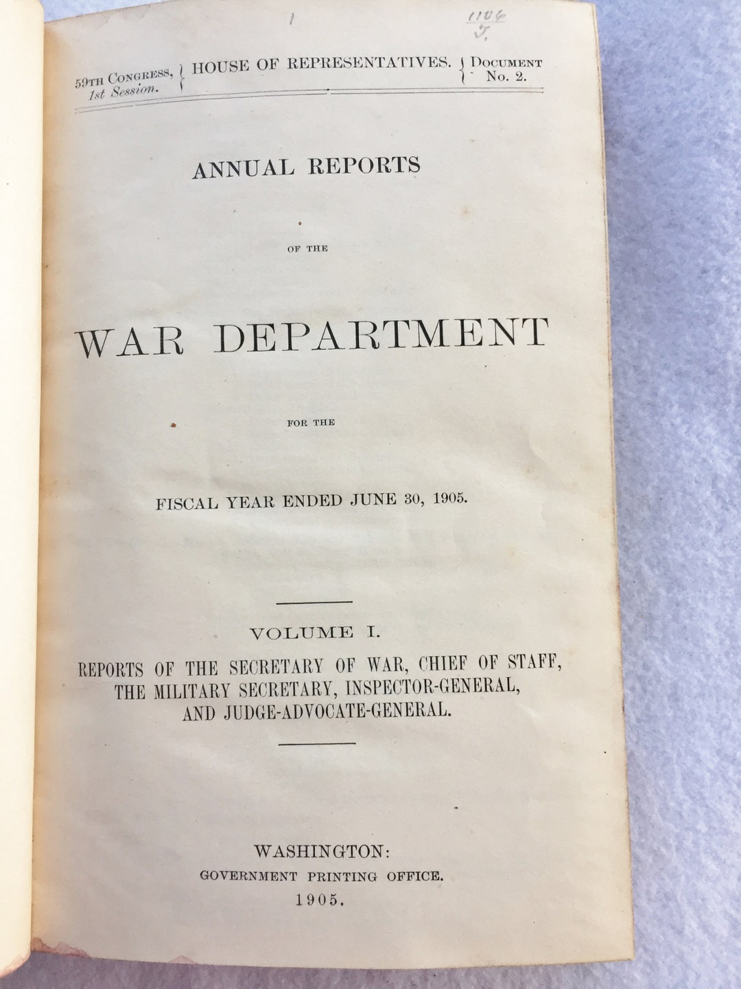 Annual Reports of the War Department for Fiscal Year Ended June 30 ...