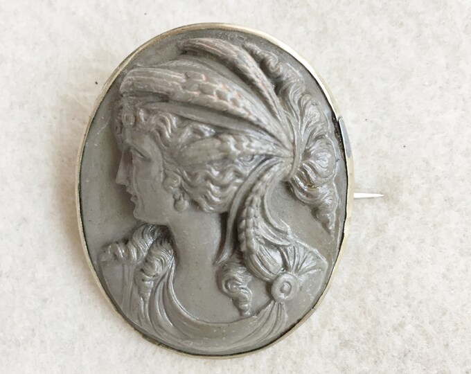 Victorian Lava Cameo of Greek Goddess Ceres - Etsy