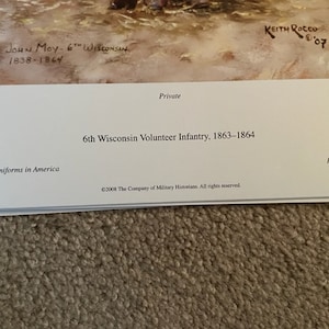 6th Wisconsin Iron Brigade Civil War Color Uniform Plate - Etsy