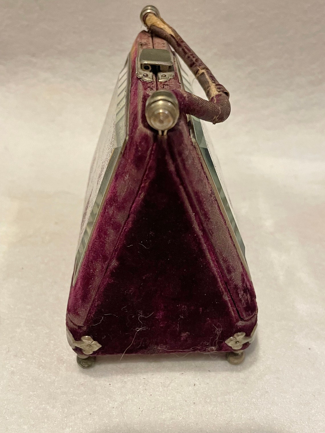 Original Victorian Red Velvet Perfume Display Carrying Case Original ...