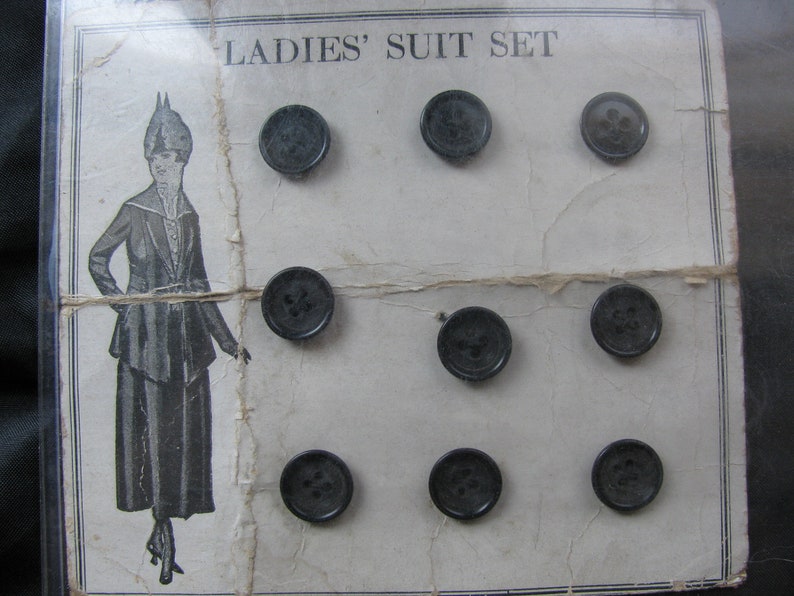 Edwardian Ladies Buttons Original Card - Etsy