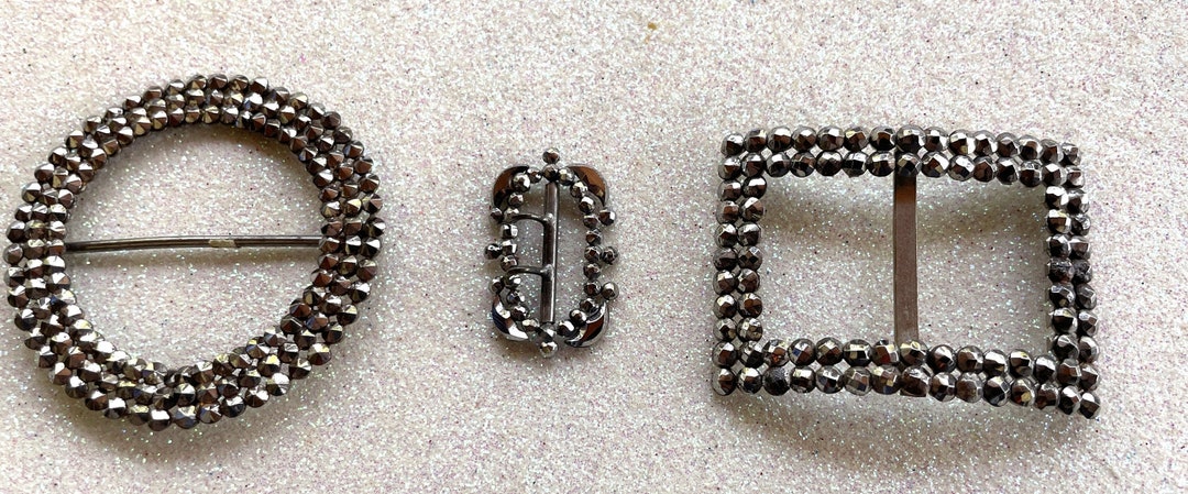 Three Cut Steel Victorian Buckles - Etsy