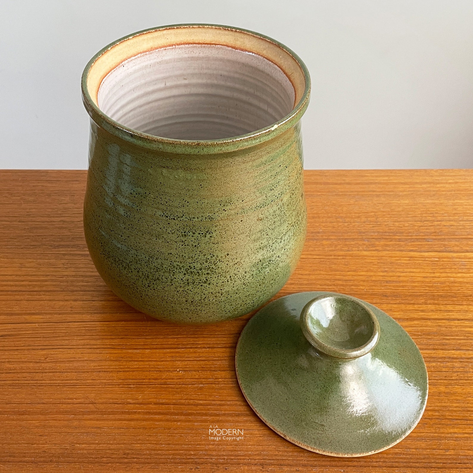 Moore Studio Pottery Modern Stoneware Covered Jar Pottery Vessel 11 ...