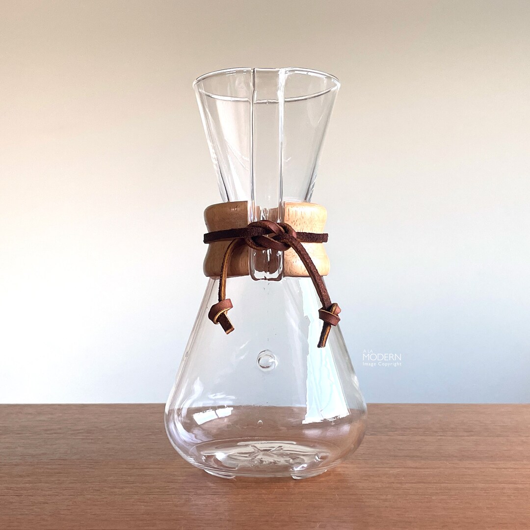 Chemex Pyrex Glass 3 Cup Slender Coffee Maker Carafe With Wood Collar 8 ...