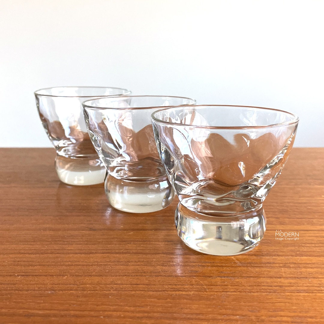 Set of 3 Eva Zeisel Prestige Optic Federal Modernist Small Cocktail ...