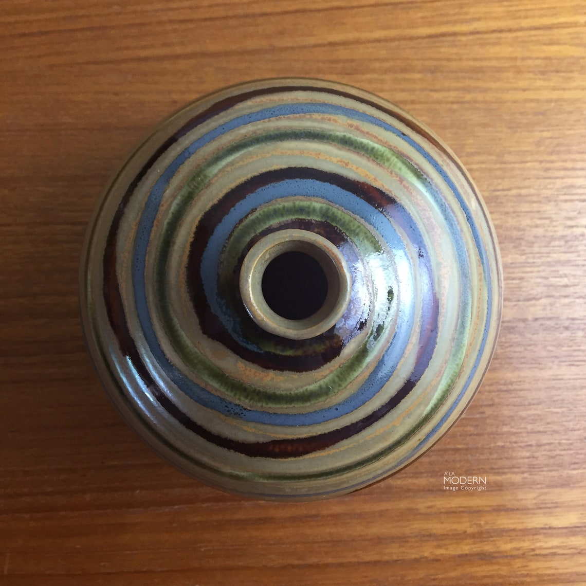 Japanese Modern Striped Weedpot Pottery Vase Otagiri Takahashi | Etsy