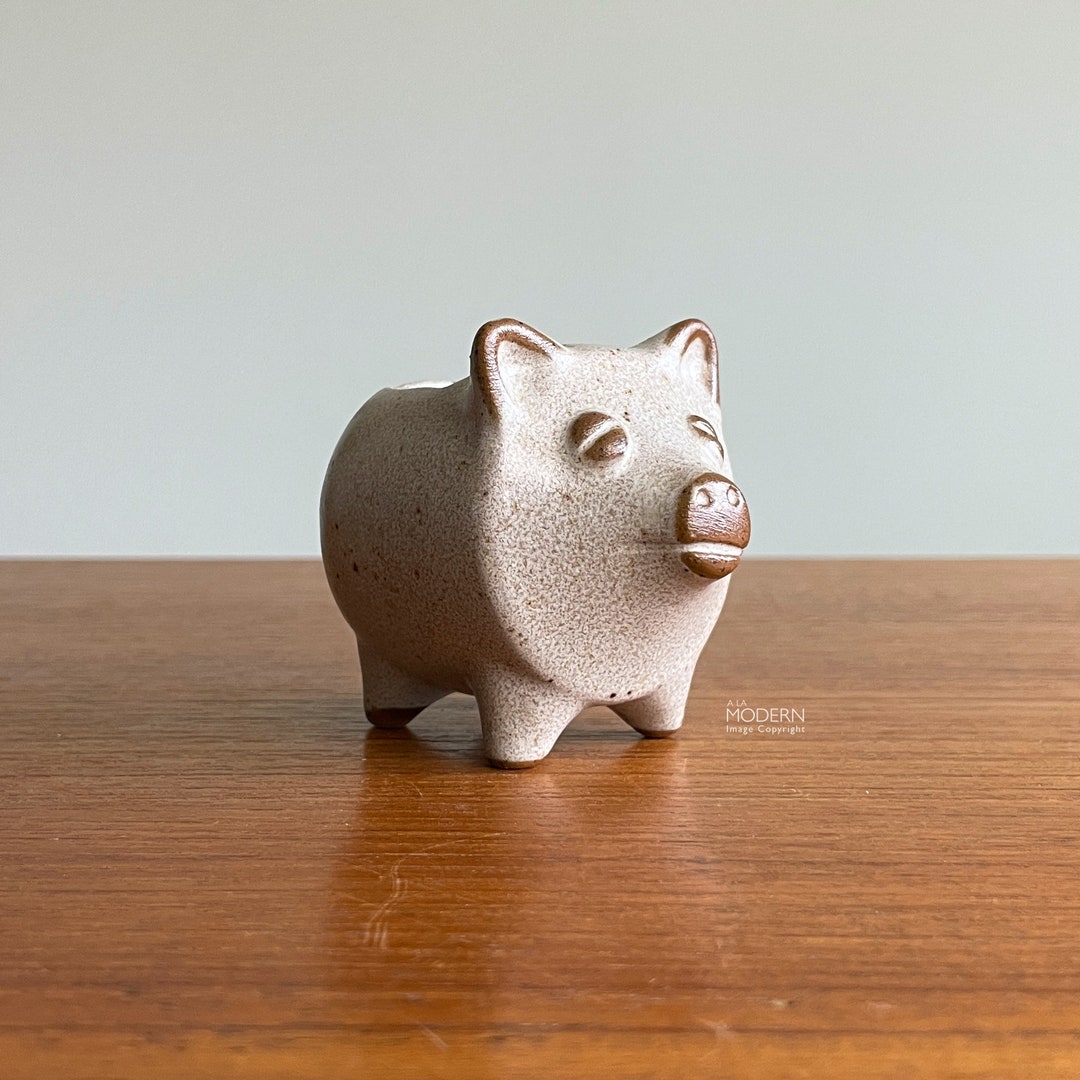David Stewart Lions Valley Stoneware Pig Planter California Pottery 3 ...