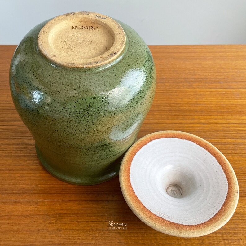 Moore Studio Pottery Modern Stoneware Covered Jar Pottery Vessel 11 ...