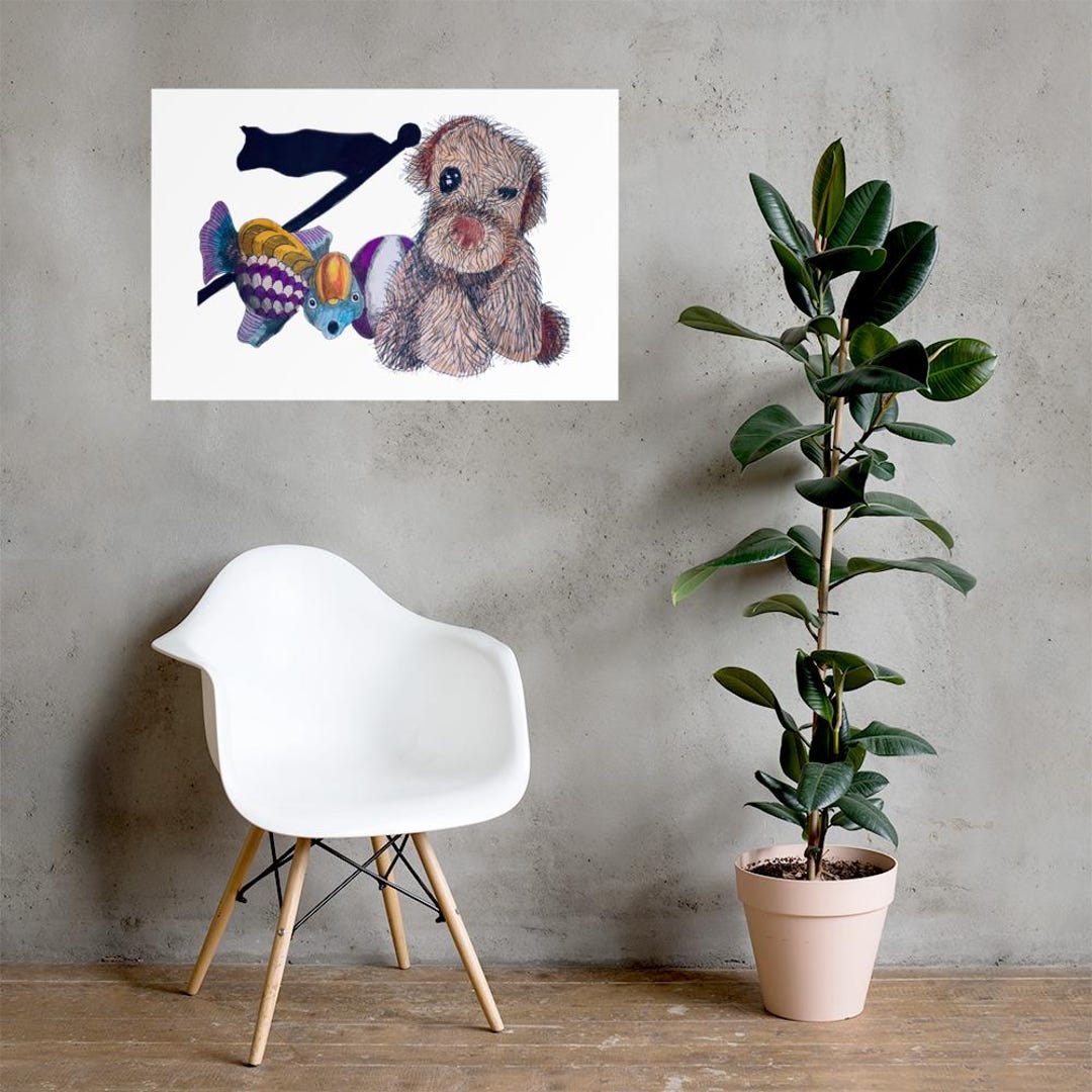The scraggly dog (Postergröße = 24”x36“) - Etsy.de