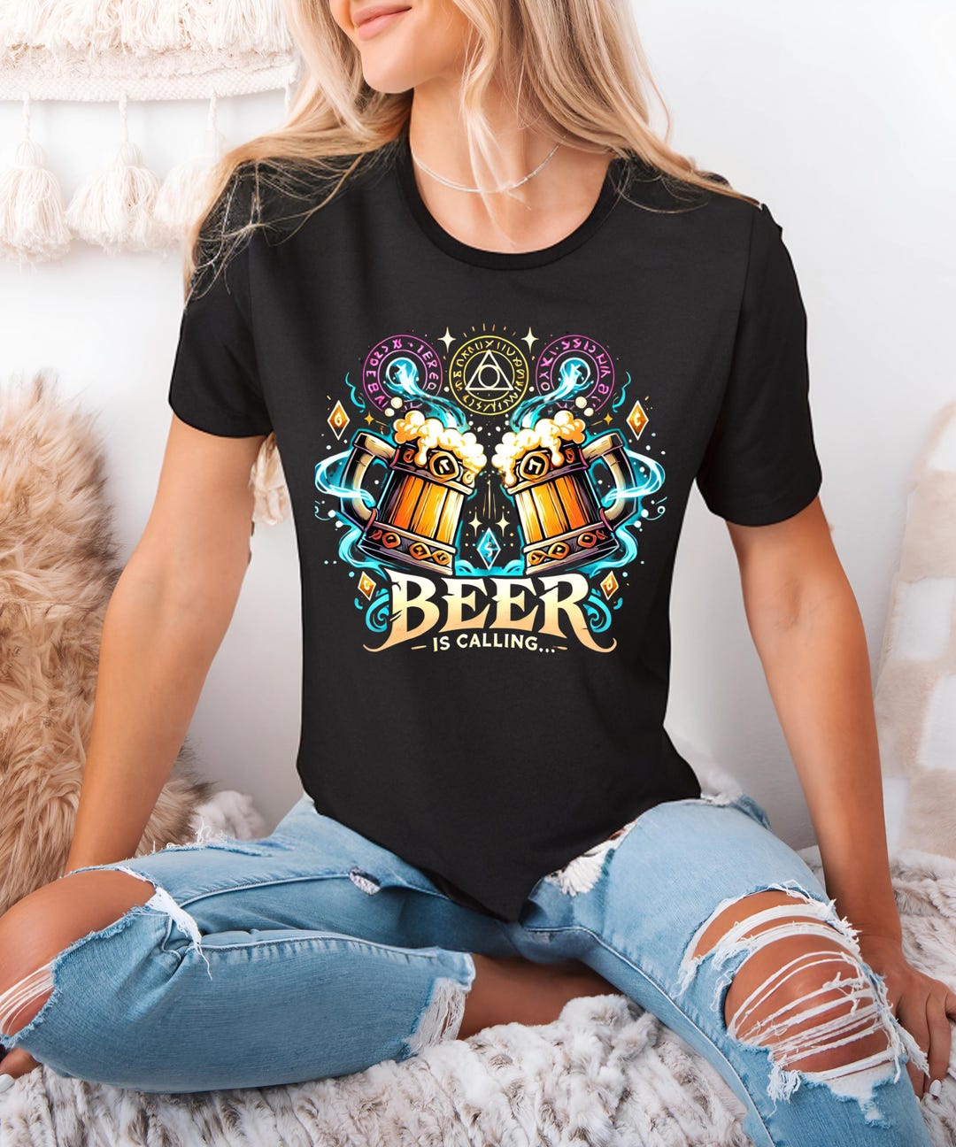 Beer is Calling Unisex Jersey Short Sleeve Tee, Fun T-shirt for Beer ...