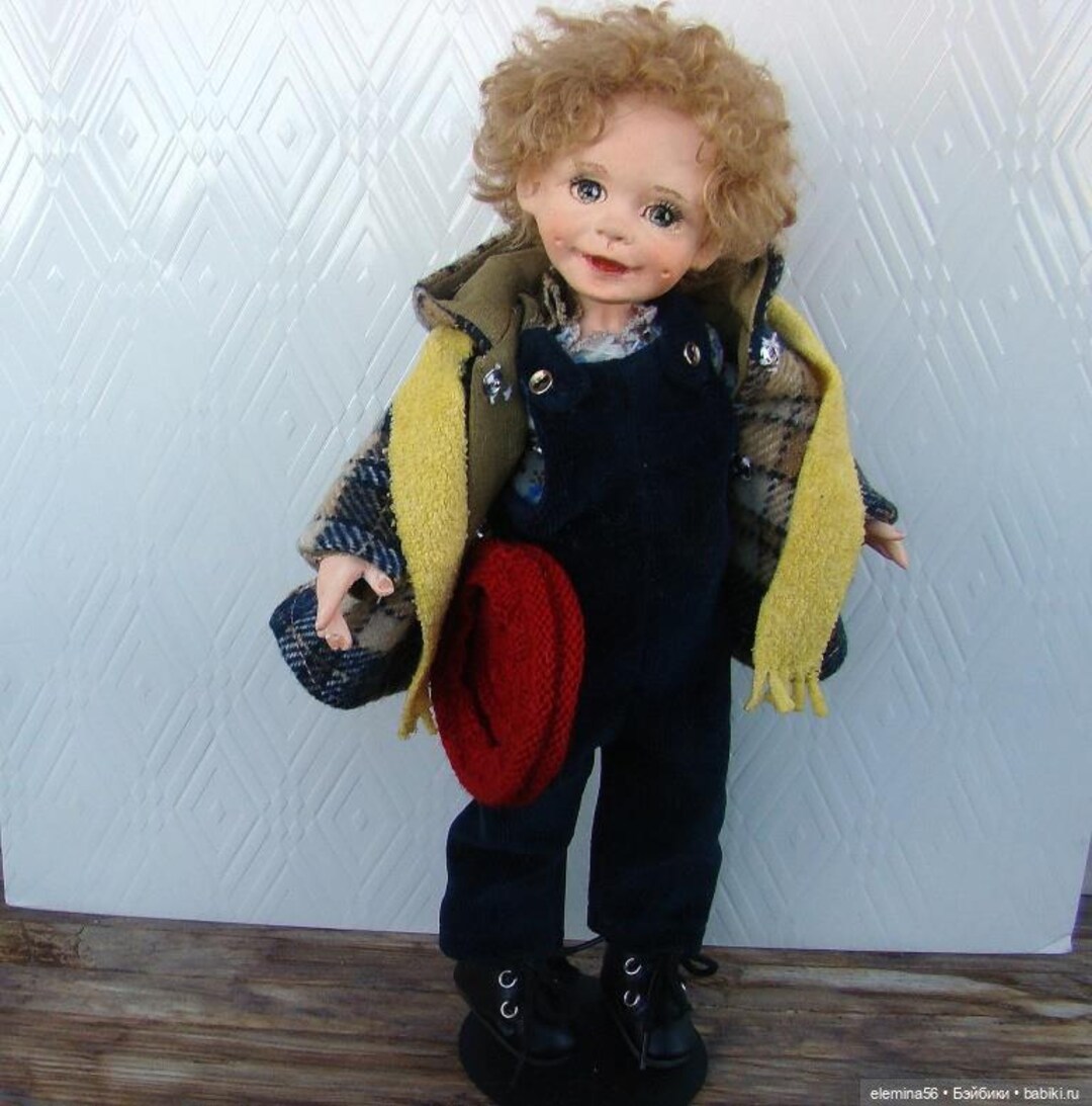 Zhenka. Interior, Movable Doll Made of Polymer Clay and Fabric. - Etsy