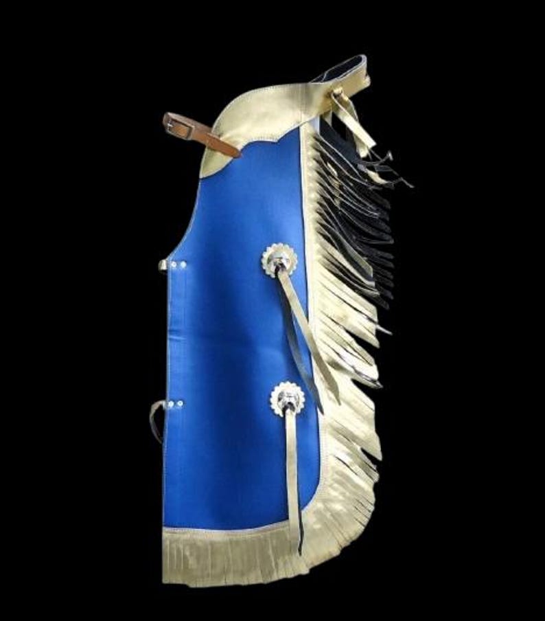 Bull Riding Chaps Western Black Leather Show Adult Chap Fringes - Etsy