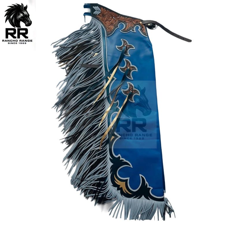 Bull Riding Chaps Western Black Leather Show Adult Chap Fringes - Etsy