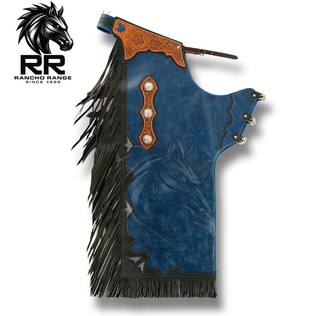 Bull Riding Chaps Western Show Adult Chap Fringes Suede Leather Made to ...