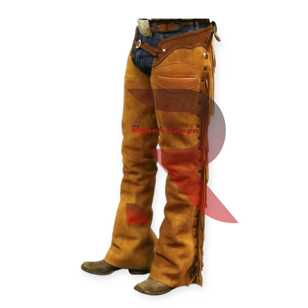 Western Cowboy American Chap Horse Riding Chap Suede Leather Made to ...