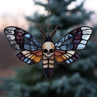 Silent Skull Stained Glass Mosaic - Etsy