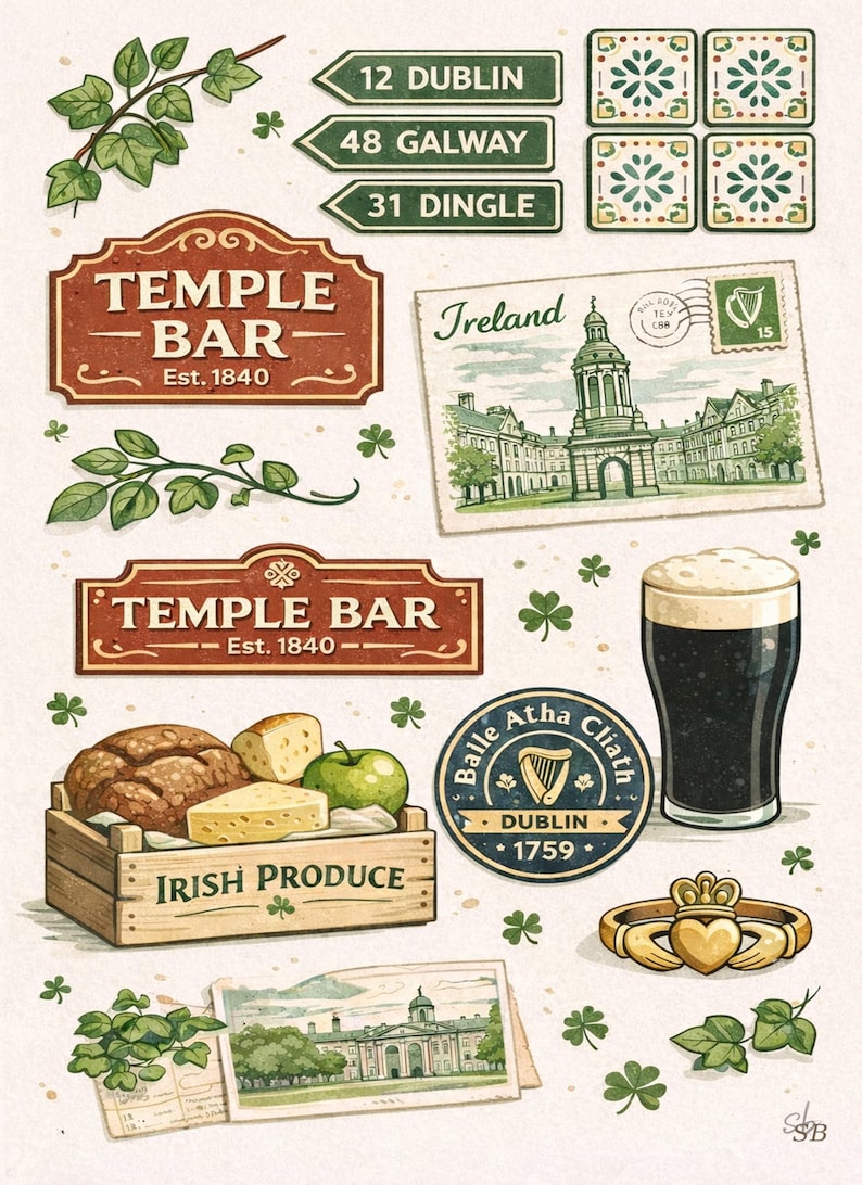 Temple Bar — Dublin Heritage Collage - Etsy