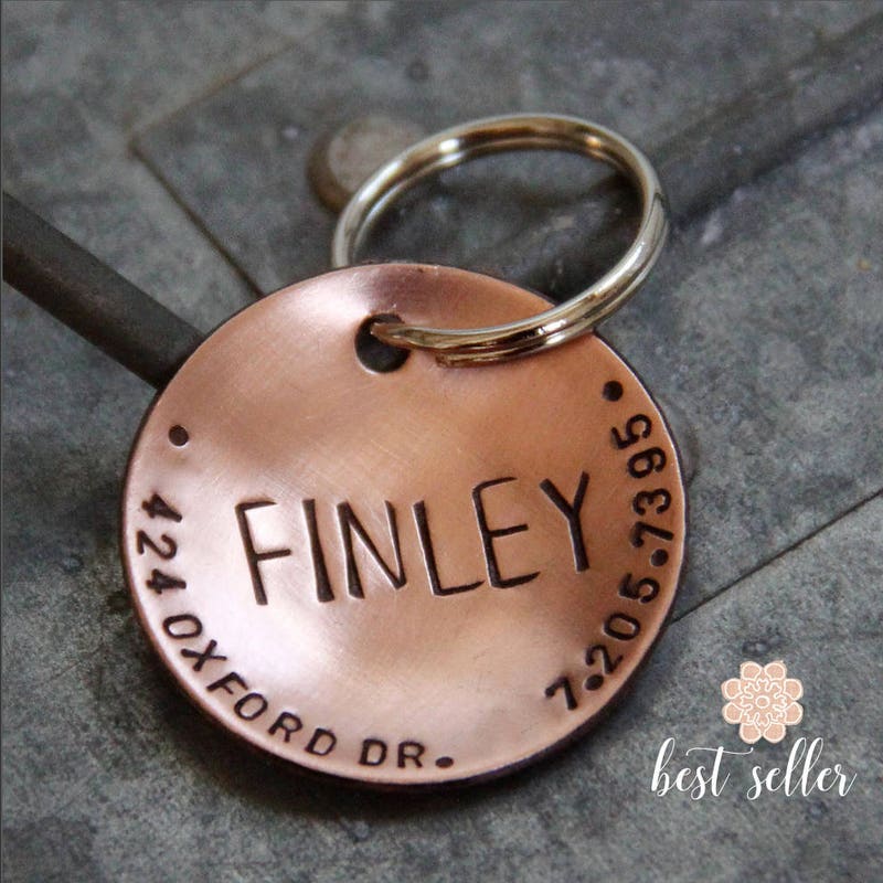 Stamped Pet Tag - Etsy