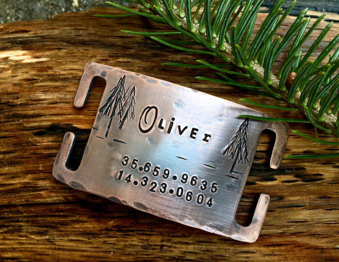 Quiet Slide Dog Tag - Custom Pet ID Slide on Tag - in the Forest ...