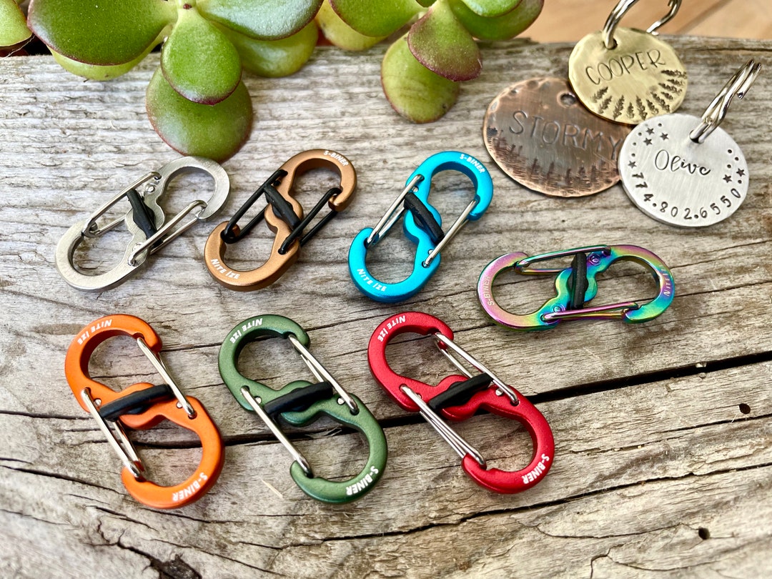 Dog Tag Clip, Pet ID Collar Carabiner, Harness Tag Lock, S-BINER, Easy ...