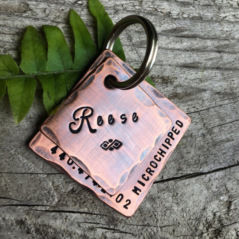 Custom Dog Tag / Large Dog Tag / Copper ID Tag / Dog Tag For | Etsy