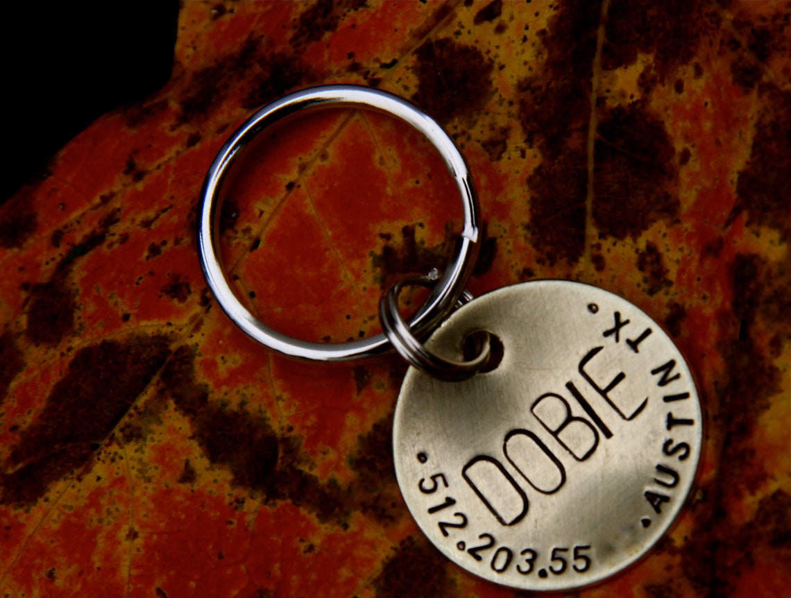 Brass Dog Tag Metal Dog Tag Custom Pet ID Tag - Etsy