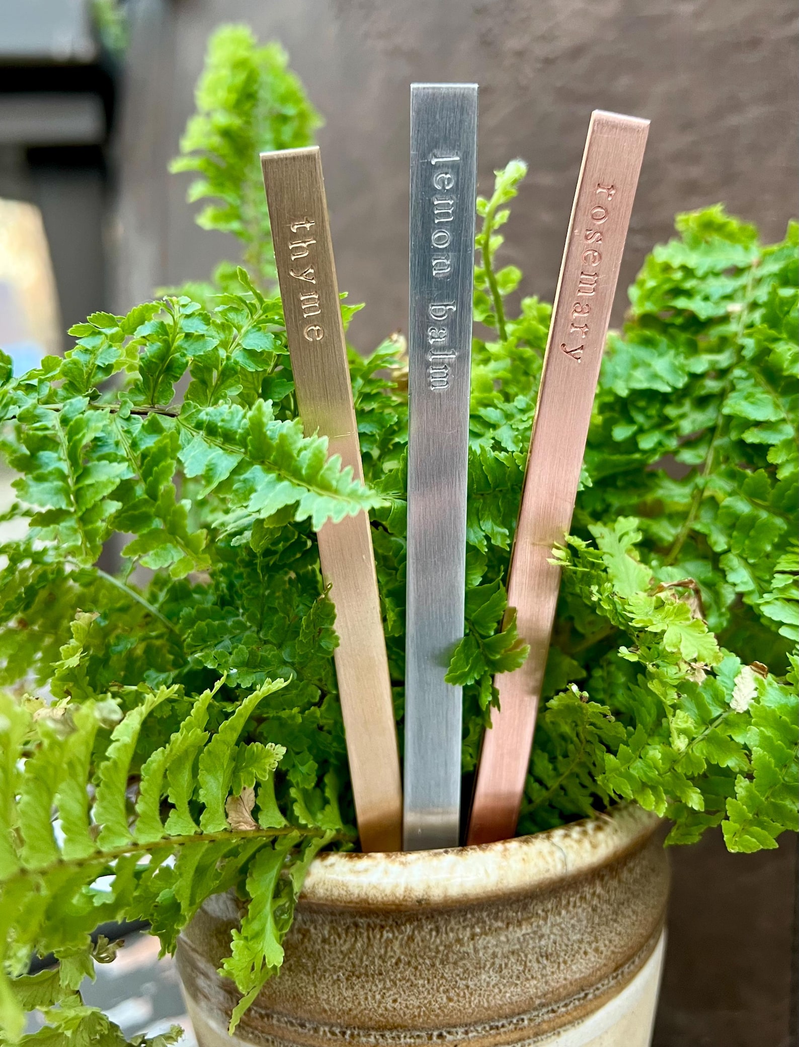 Custom Metal Garden Markers, Plant ID Stakes, Personalized Herb Tags ...