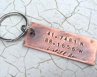 Coordinate Keychain - Etsy