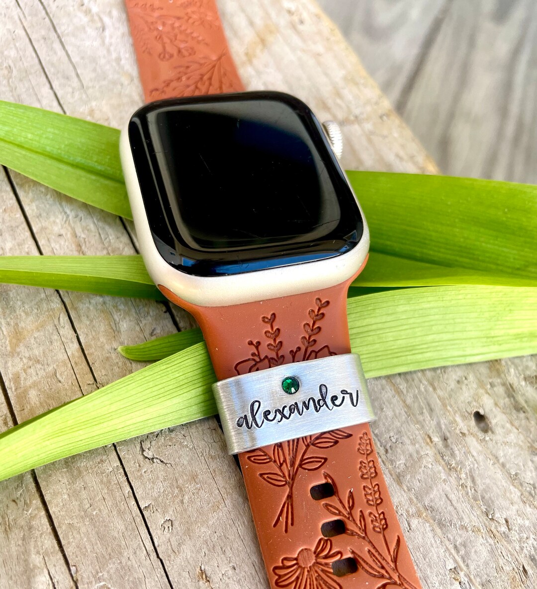 Personalized Watch Band Charm, Name Tag for Iwatch Custom Apple Watch ...