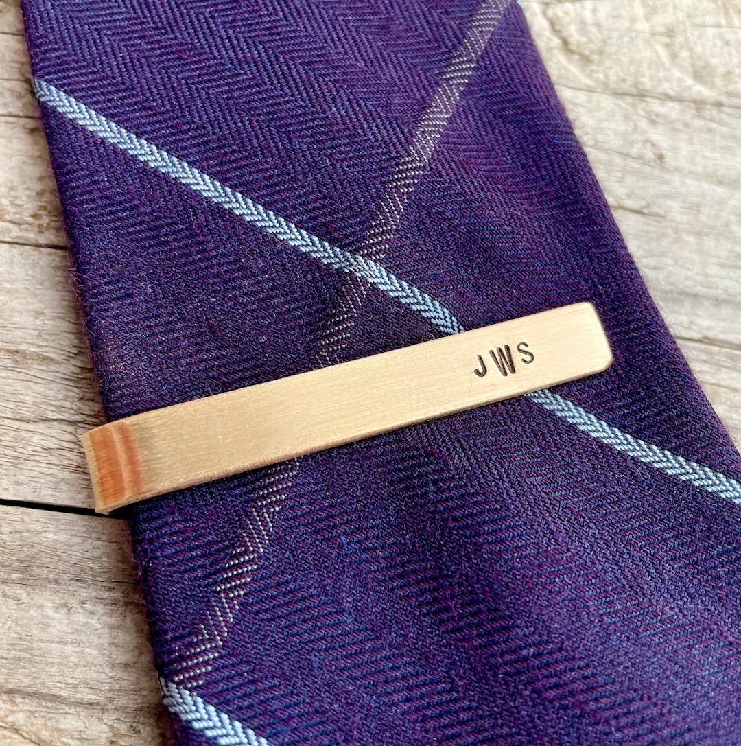 Custom Bronze Tie Tack, Personalized Groomsman, Father's Day Gift ...