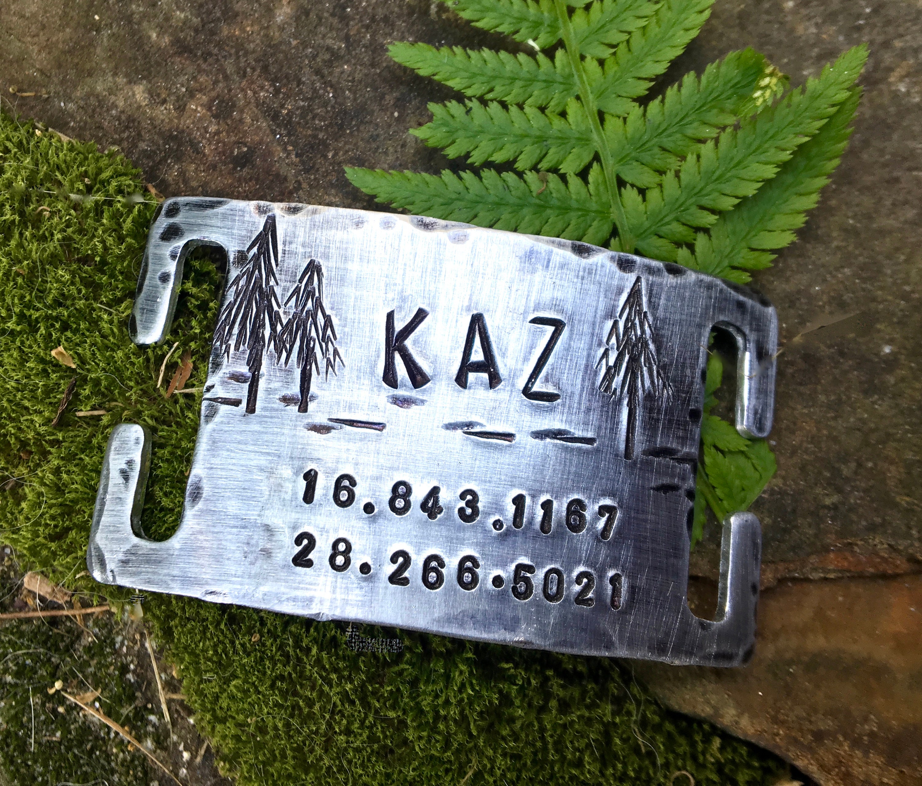 Quiet Slide Dog Tag - Custom Pet ID Slide on Tag - in the Forest ...
