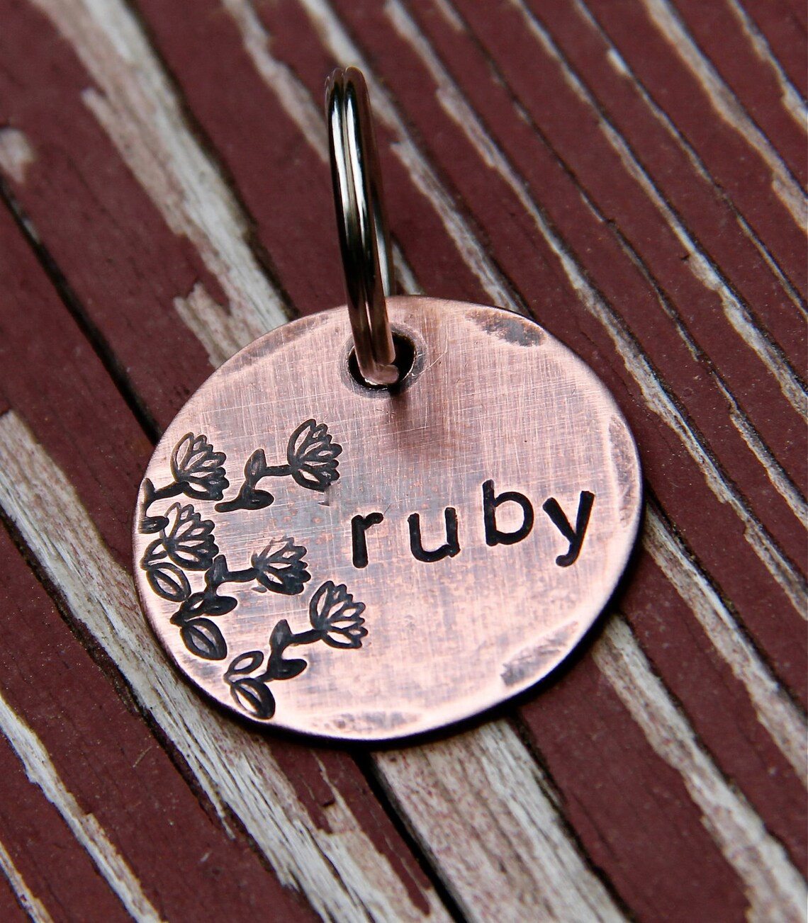 Custom Dog Tag Flowers Pet Tag Girly Pet Tag Cat Tag | Etsy