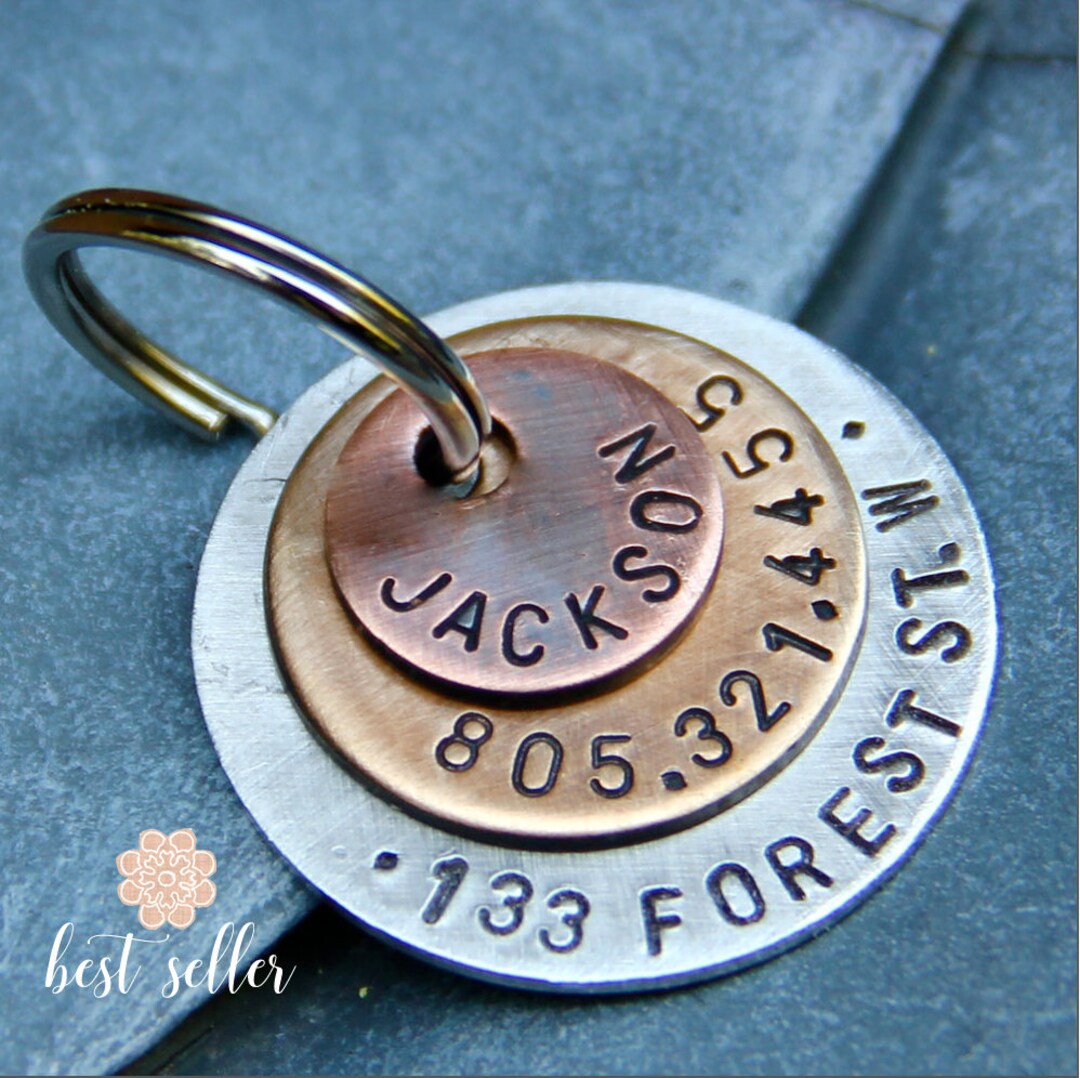Custom Pet ID Tag - Jackson - in Layered Mixed Metal, as Featured in ...
