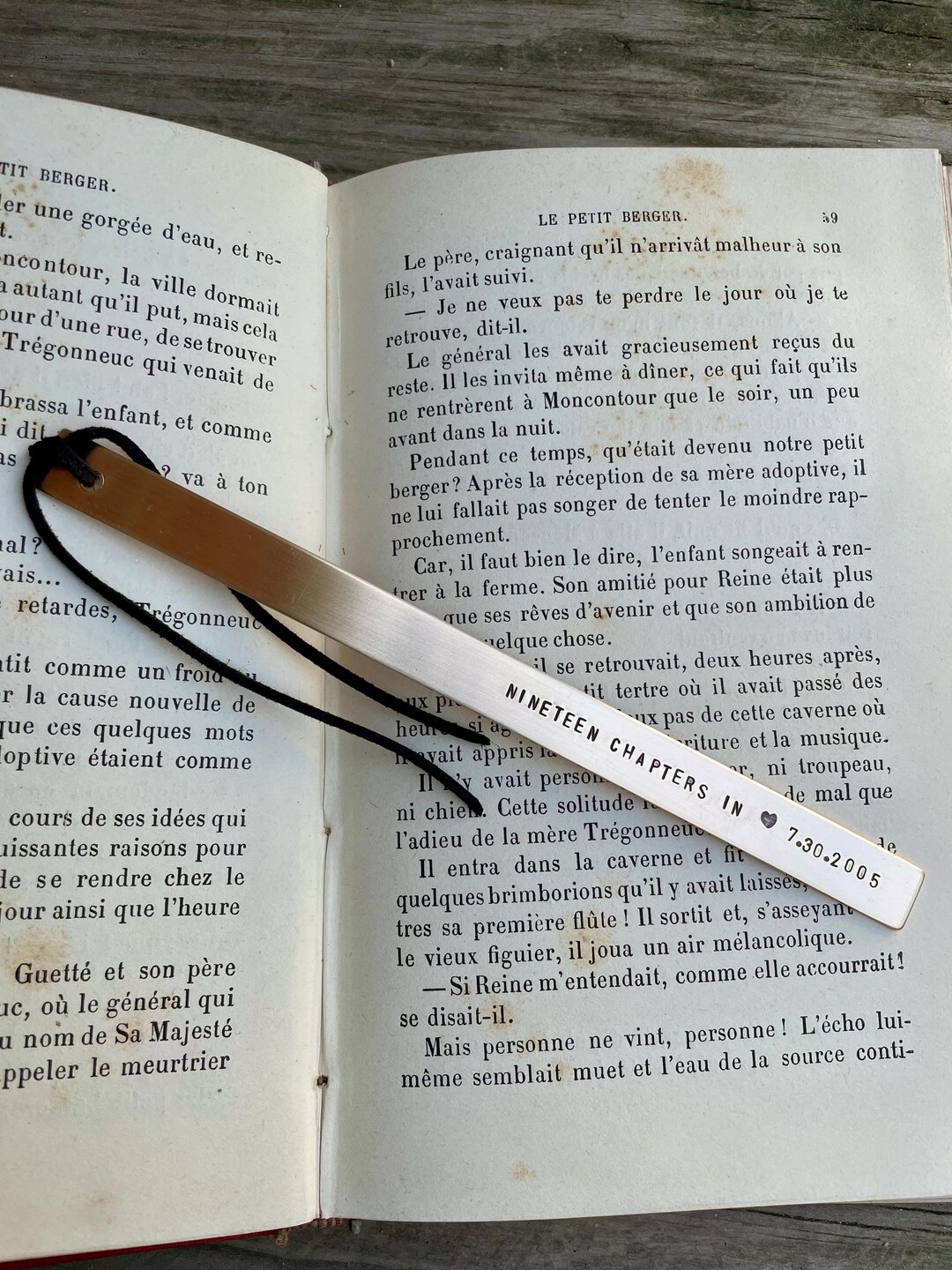 19th Anniversary Bookmark, Personalized Bronze Bookmark, Gift for Brass ...