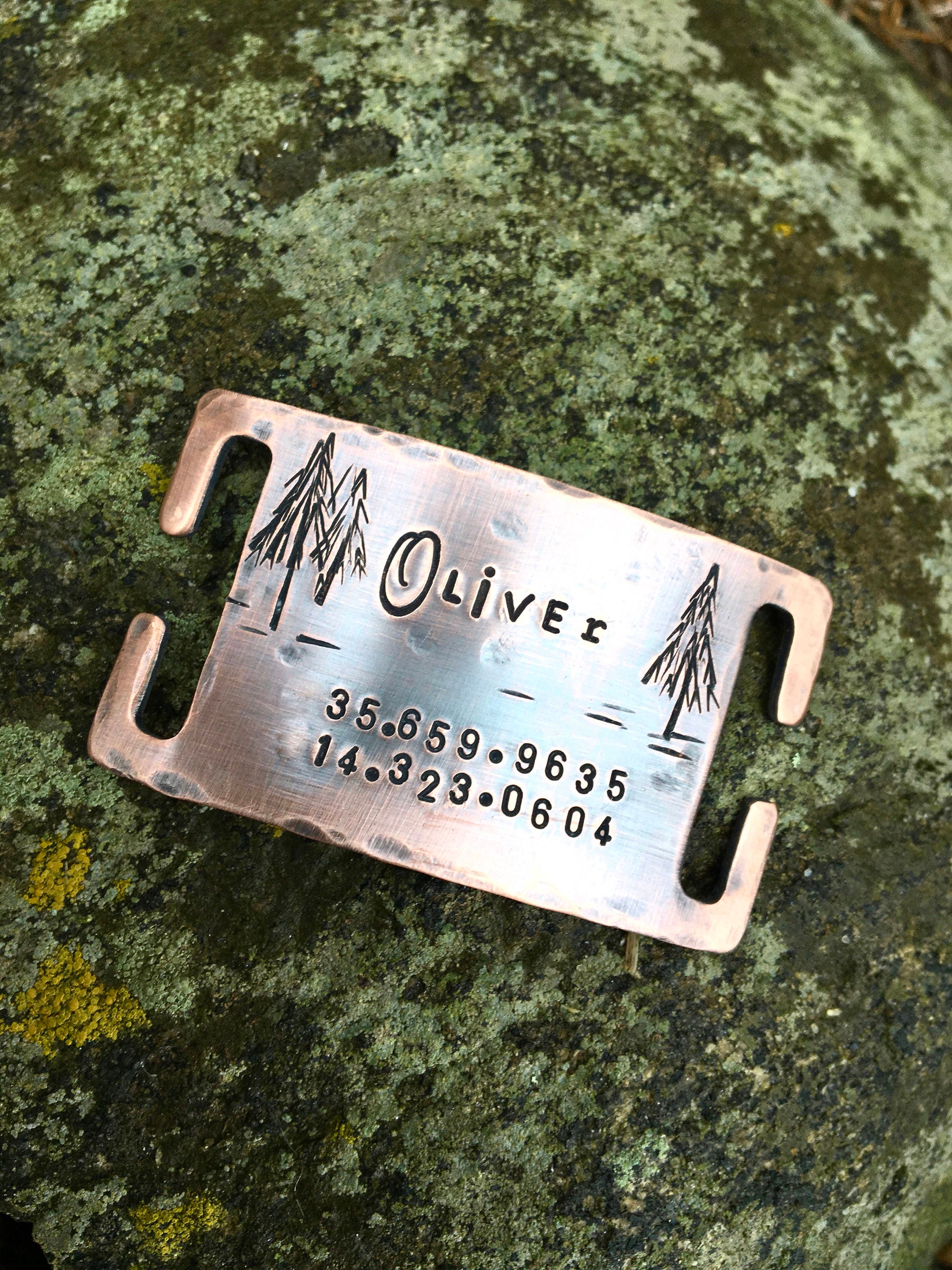 Quiet Slide Dog Tag - Custom Pet ID Slide on Tag - in the Forest ...