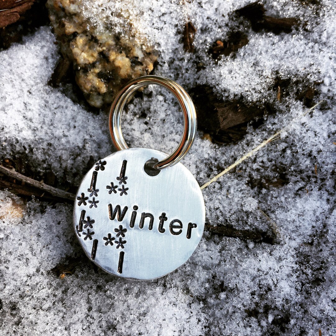 Custom Dog Tag | Snow Pet ID Tag | Cat Tag | Snowy Pet Tag ...