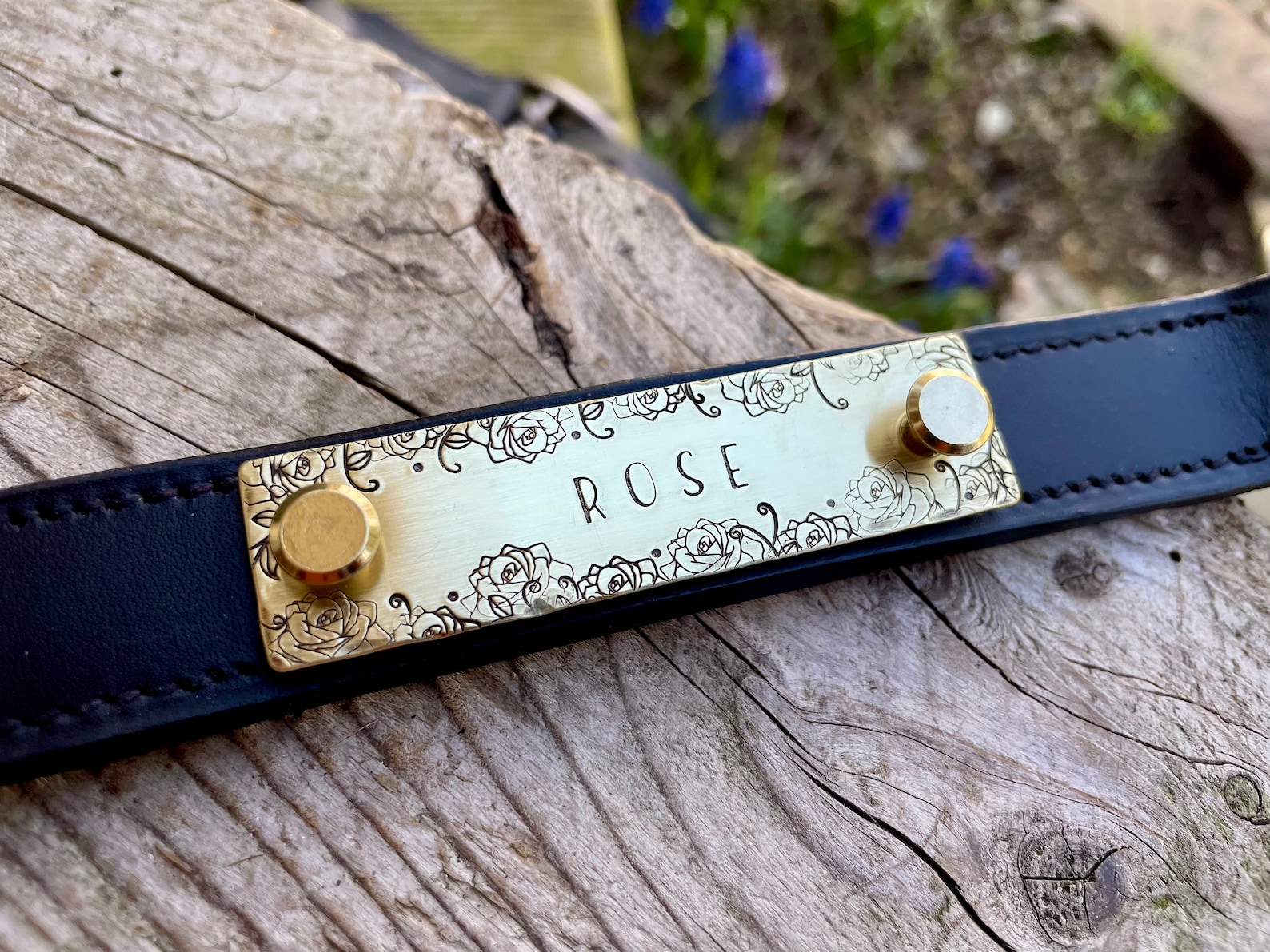 Custom Horse Halter Name Plate - Rose Gold Halter ID Tag - Equestrian ...