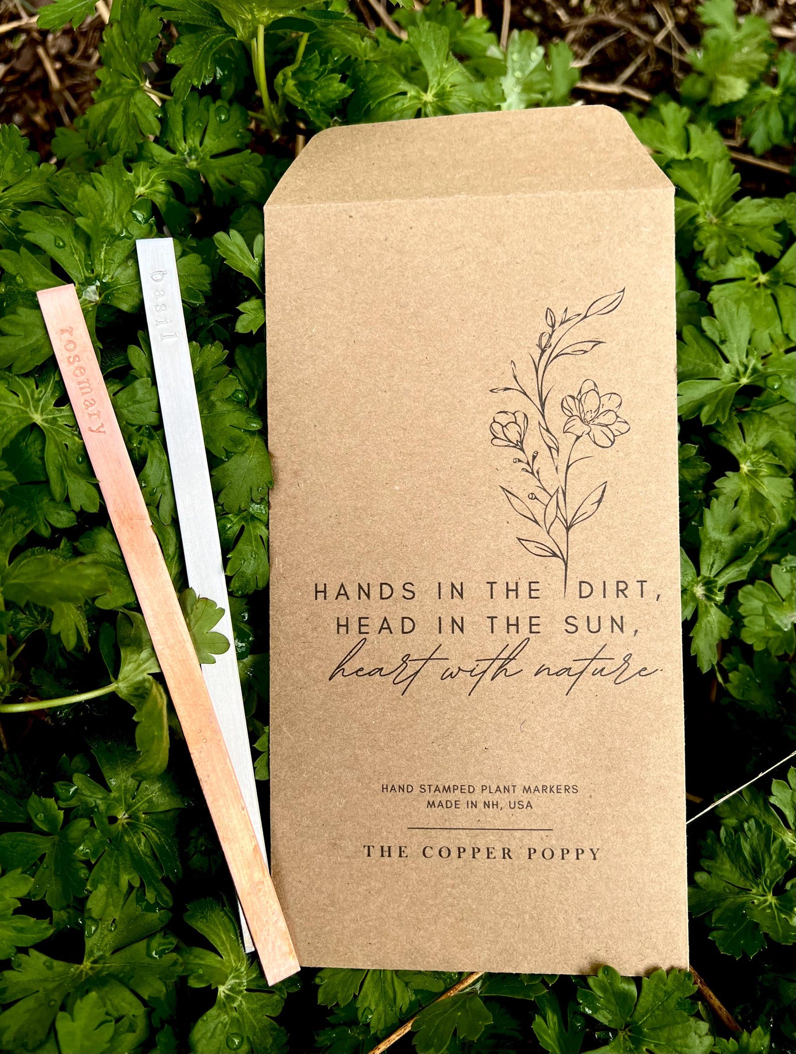 Custom Metal Garden Markers, Plant ID Stakes, Personalized Herb Tags ...