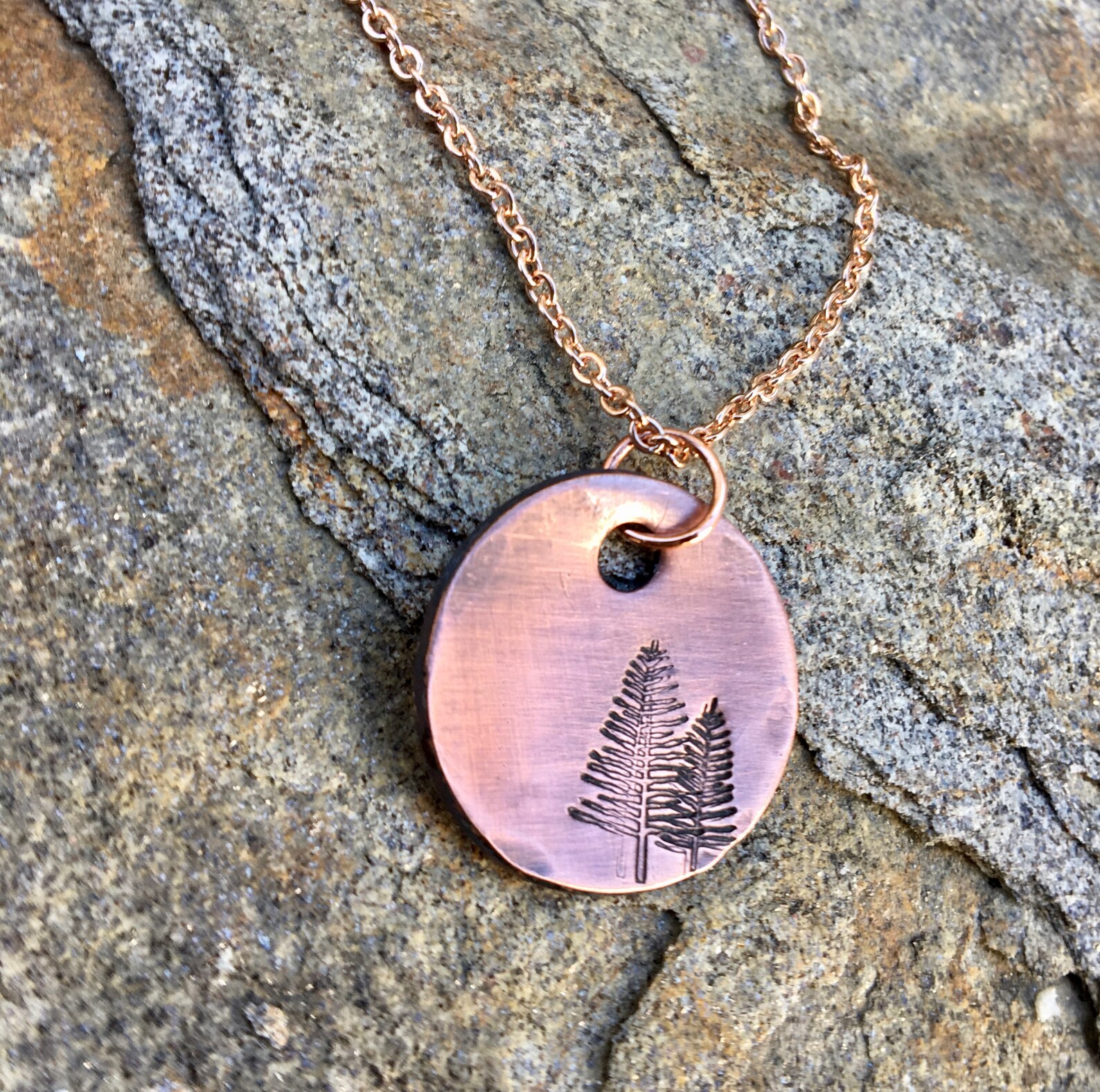 Pine Tree Necklace Rooted Necklace Evergreen Necklace | Etsy
