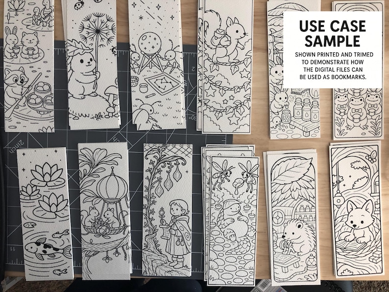 Coloring Bookmarks Printables | Cute Animals & Water Scenes (digital ...