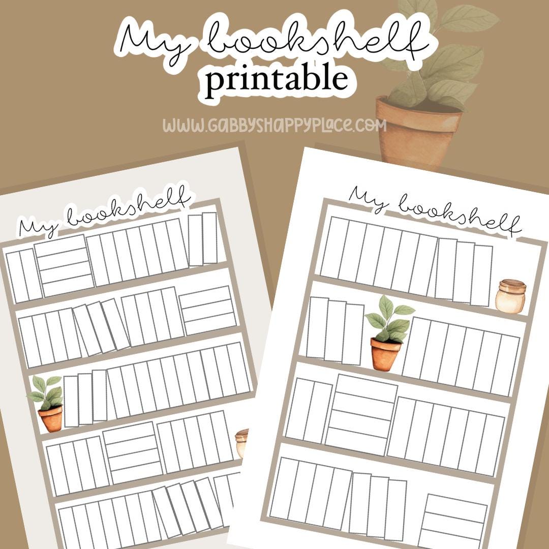 My Bookshelf Printable for Reading Journal | Bookish Printables - Etsy