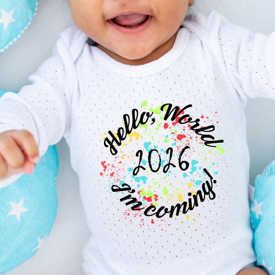 Helloworld Png I'm Coming 2026 Png Baby Reveal Baby Announcement ...