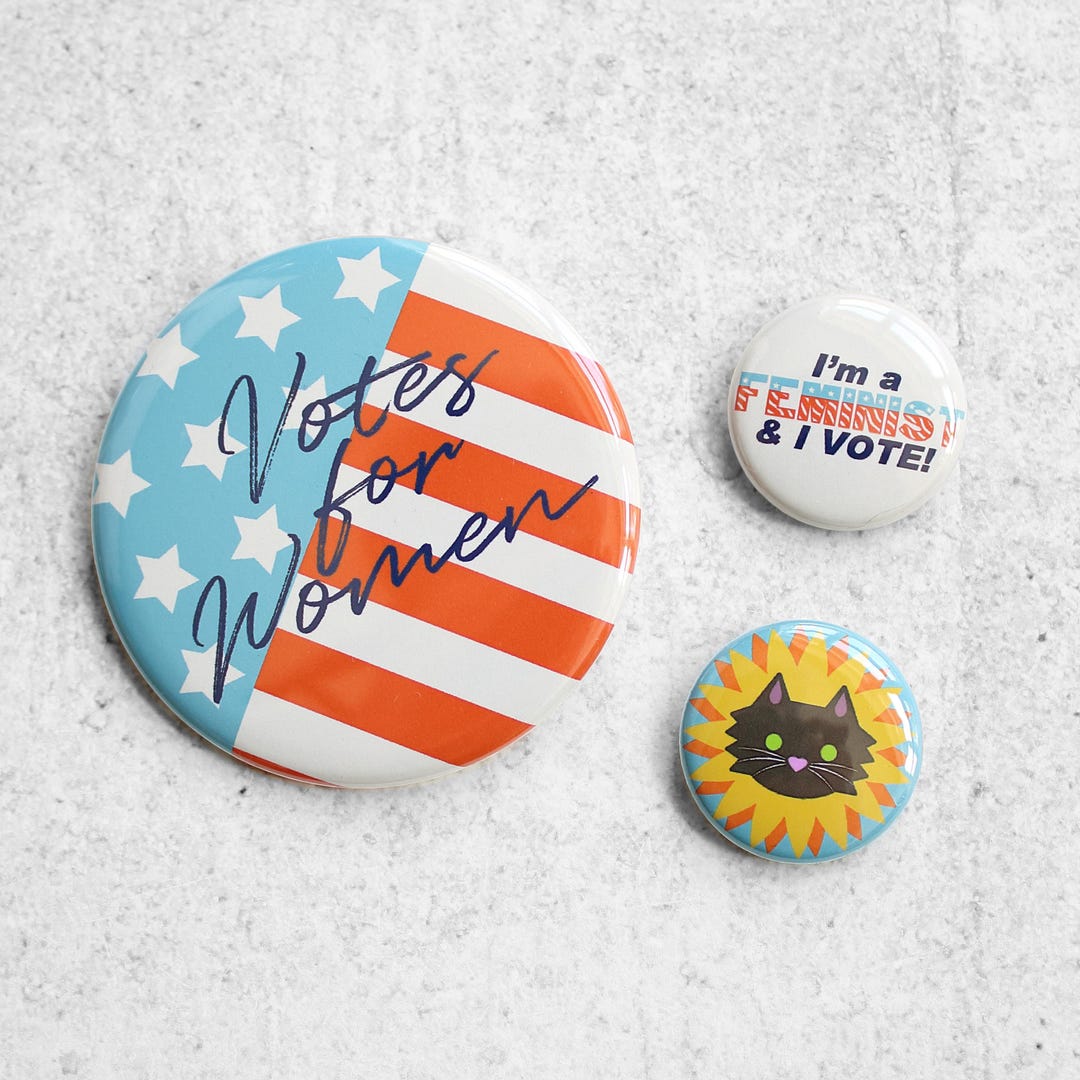 Votes for Women Button Badge Set - Etsy