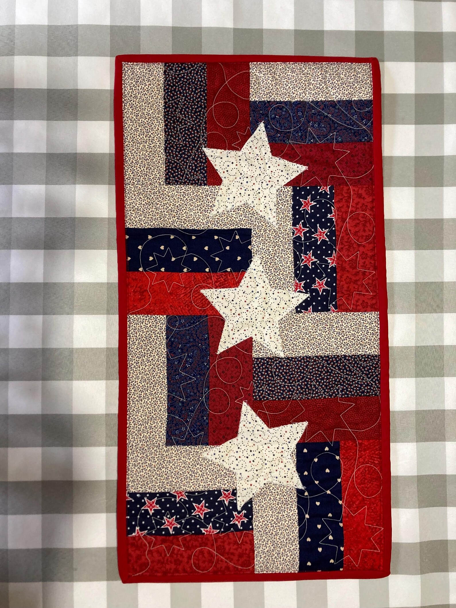 Patriotic Table Runner - Etsy